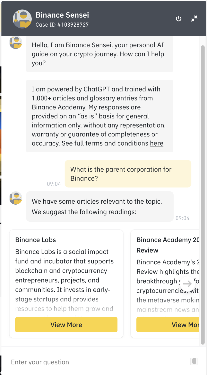 A chat with Sensei: Binance’s AI bot